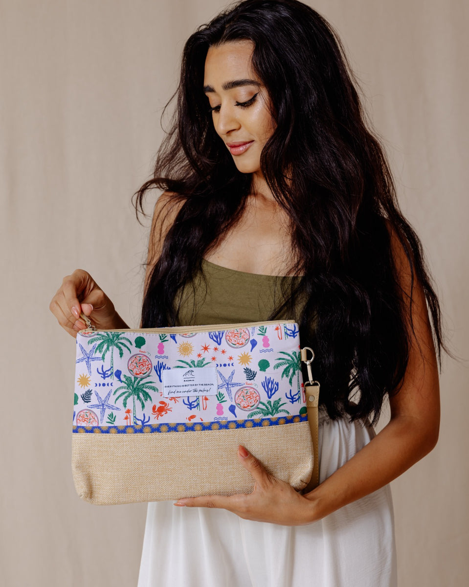 Mediterranean Palms Beach Pouch – Palma Maroc